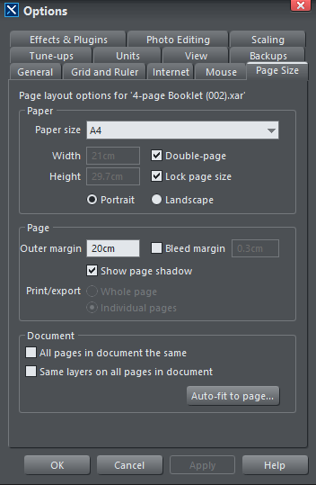 How do I print booklets with a double page spread?